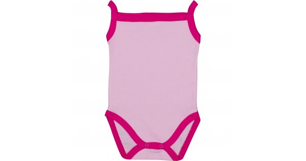 Body maiou bretele roz cu bordaj fucsia la 13.95Lei | liloo
