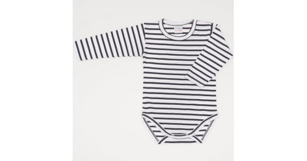 Body maneca lunga alb cu dungi negre la 19.45Lei | liloo