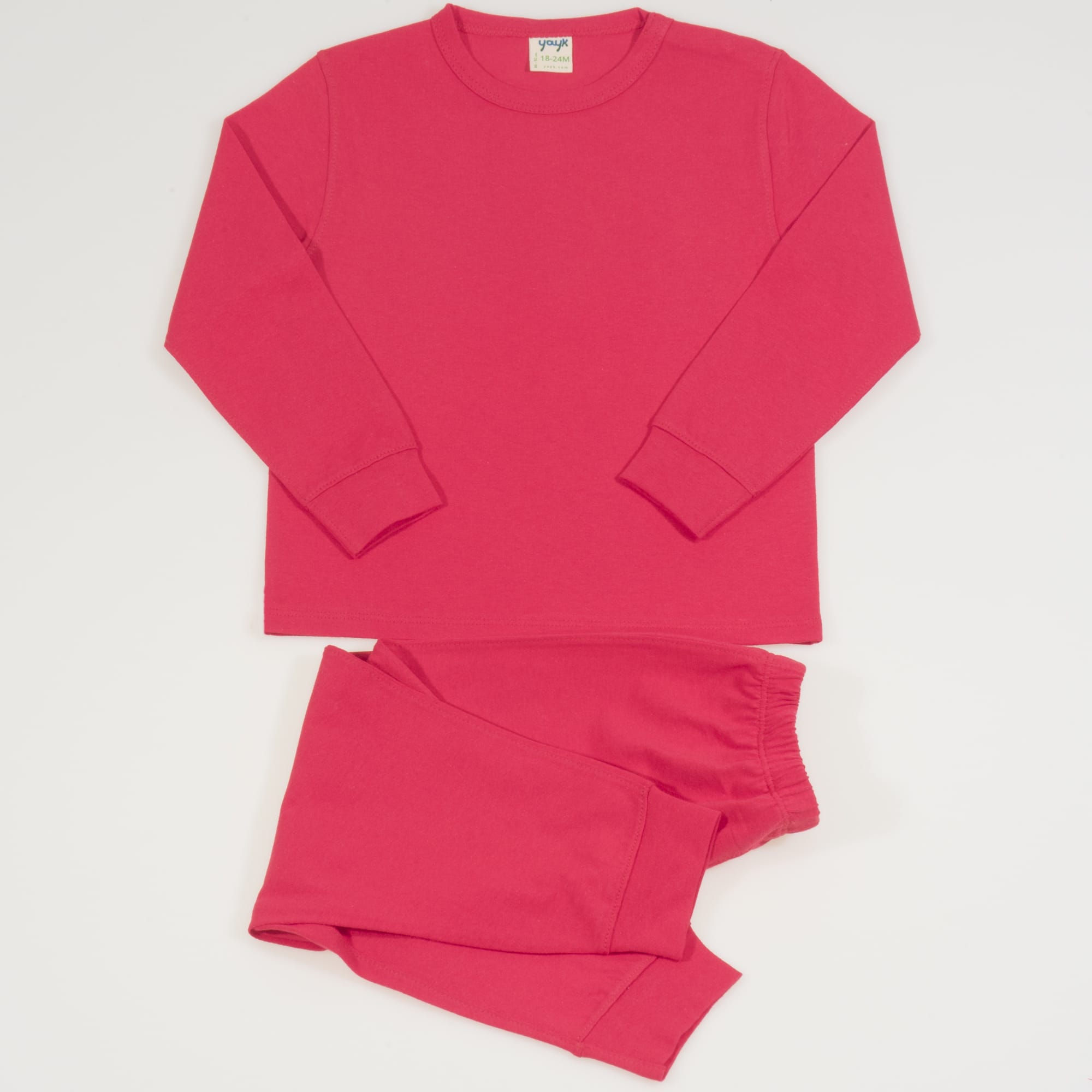 Pijamale primavara-toamna bumbac organic rosii la 49.99Lei | liloo